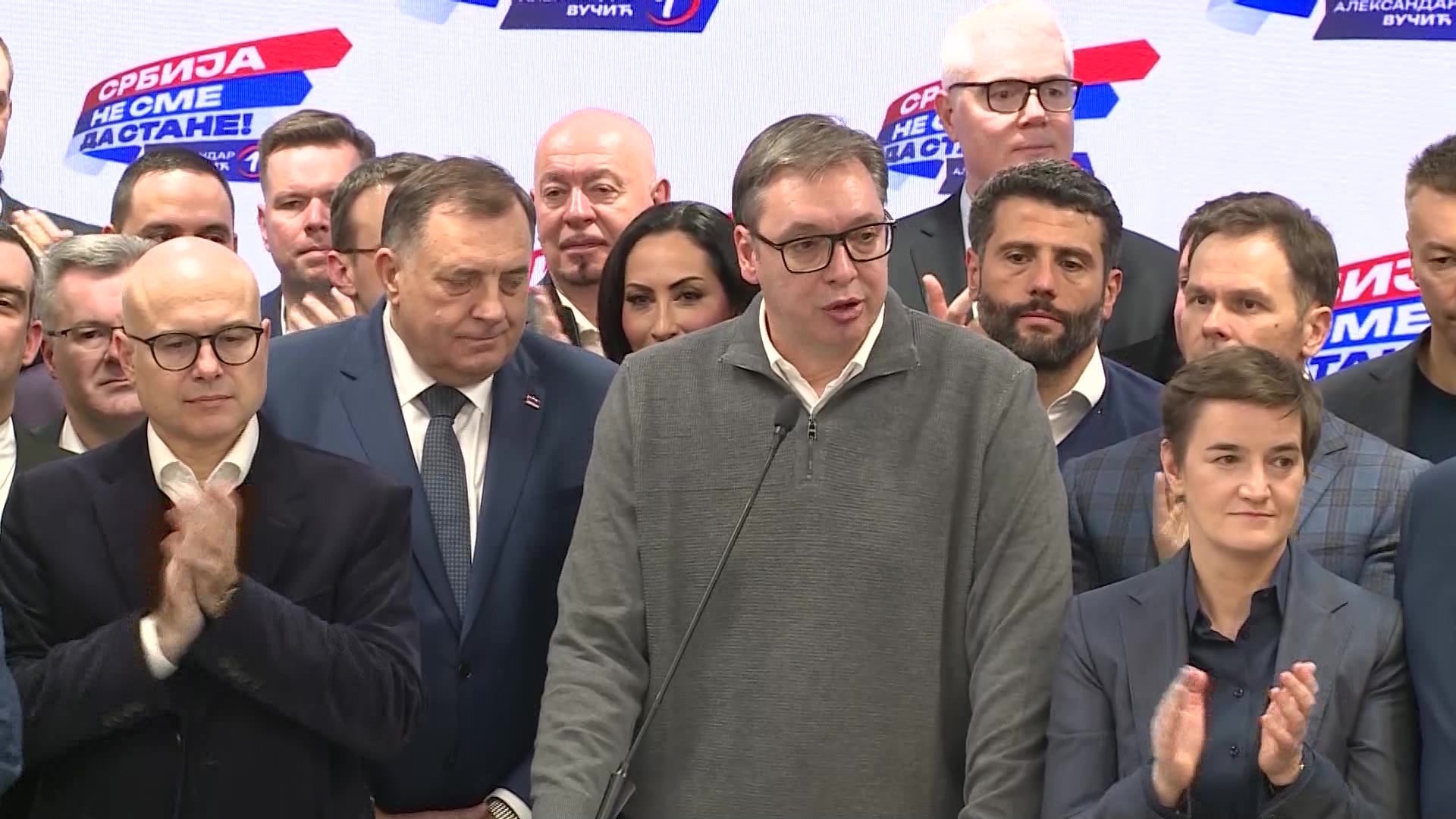 Партијата на Вучиќ убедливо победи на парламентарните избори опозицијата најавува протести